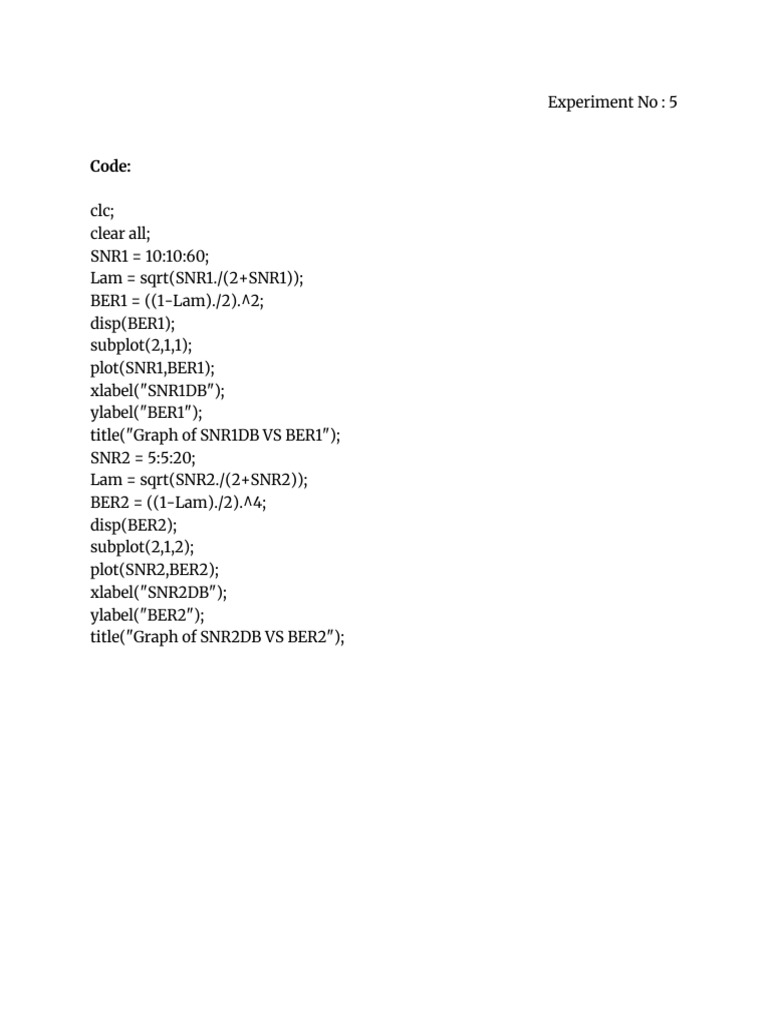 Experiment No - 5 | PDF