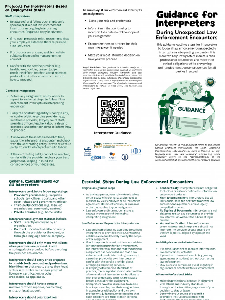 Guidance For Interpreters | PDF