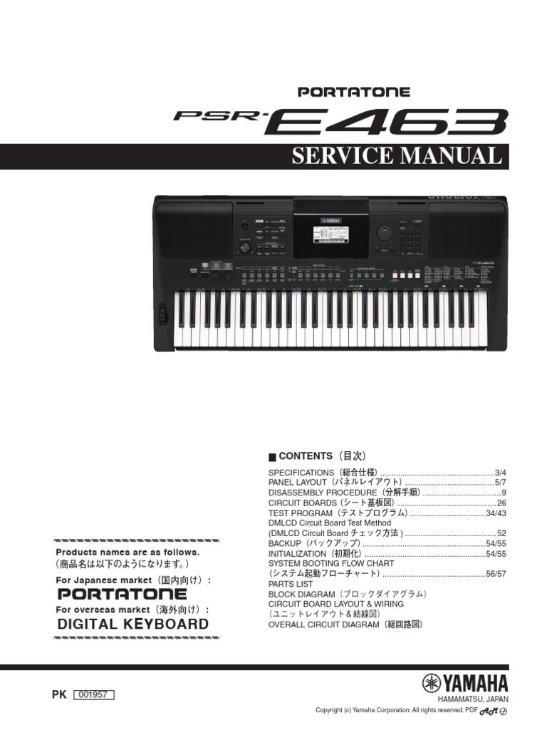 Smanual PSR E463 | PDF