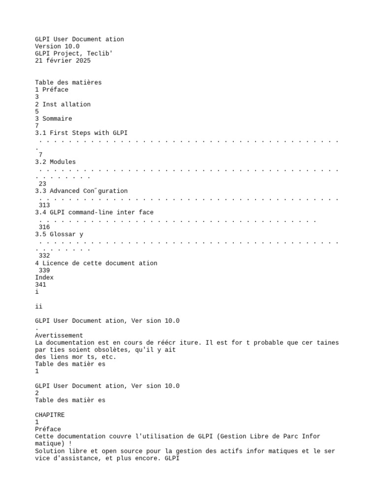GLPI Documentation Raw English | PDF | Computer Keyboard | Software