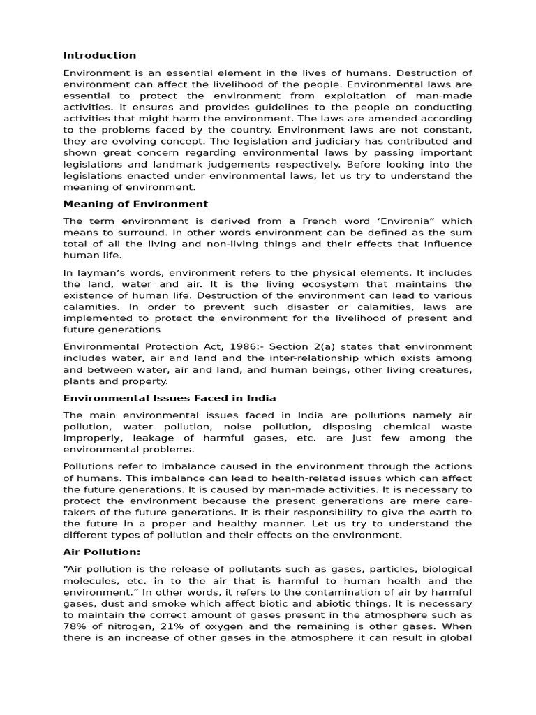 environment law llm exam | PDF | Atmosphere Of Earth | Air Pollution