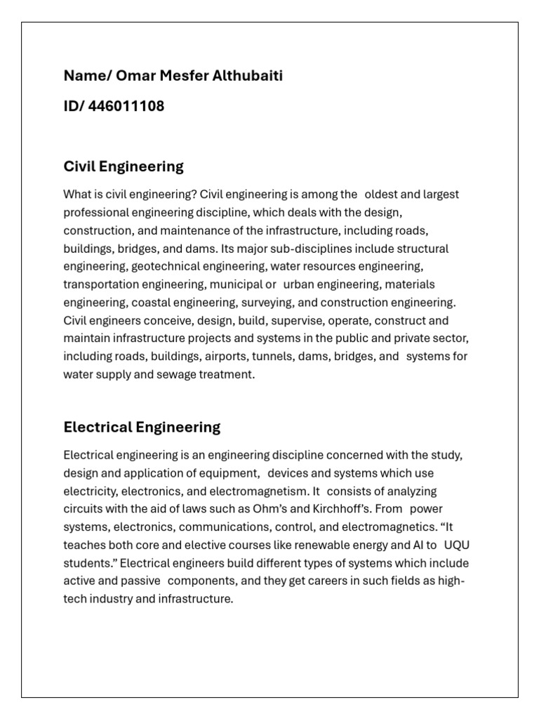 Engineering Omr Althubaiti | PDF | Engineering | Mechanical Engineering