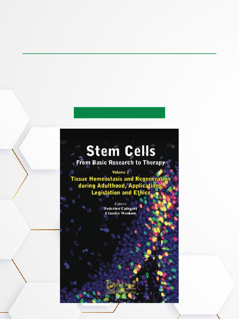 Stem Cells From Basic Research To Therapy, Volume Two Tissue ...