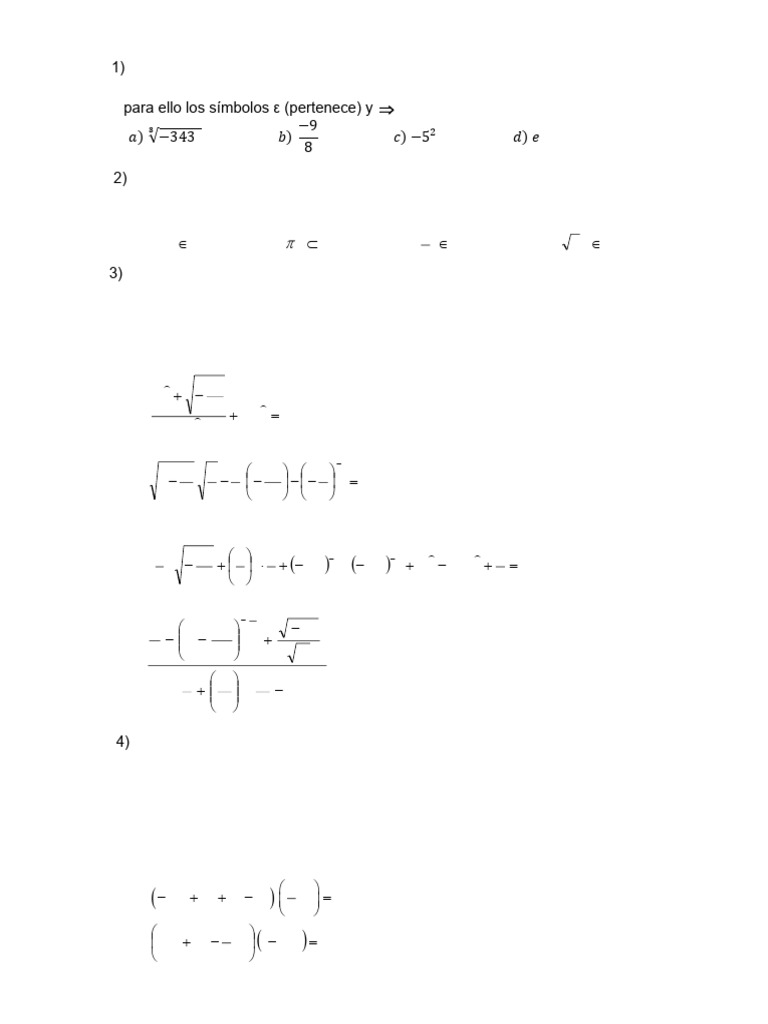 Ejercitacion 1er Parc Mat 1 2024 | PDF | Matemáticas | Álgebra