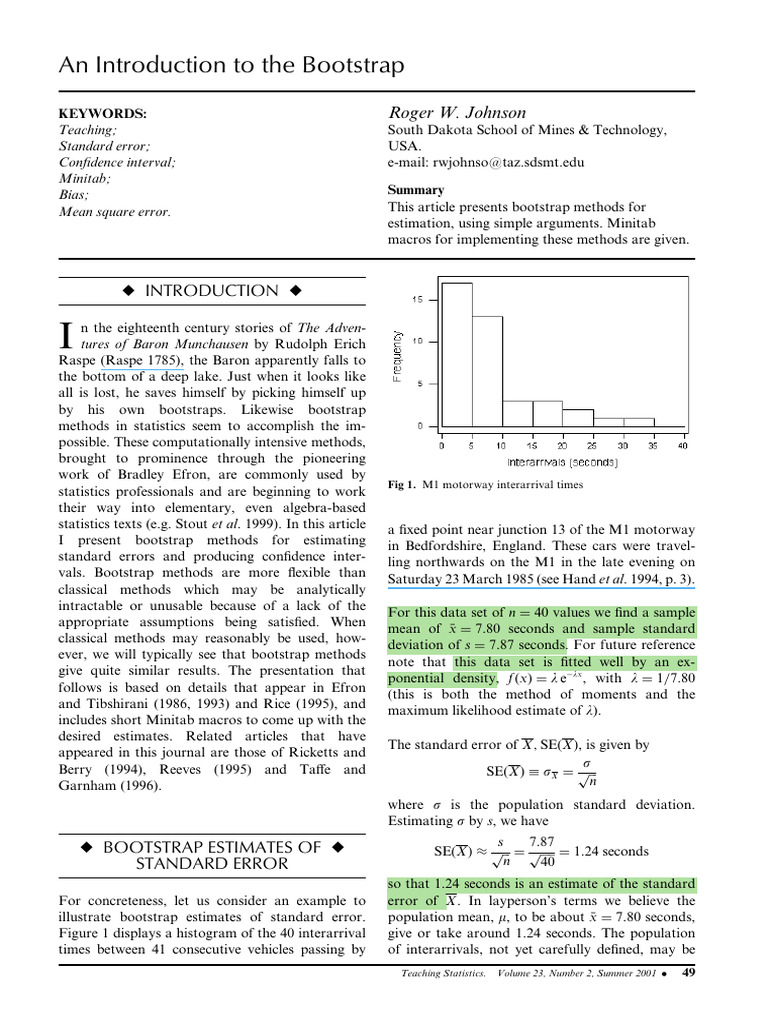 An Introduction To The Bootstrap-2 | PDF