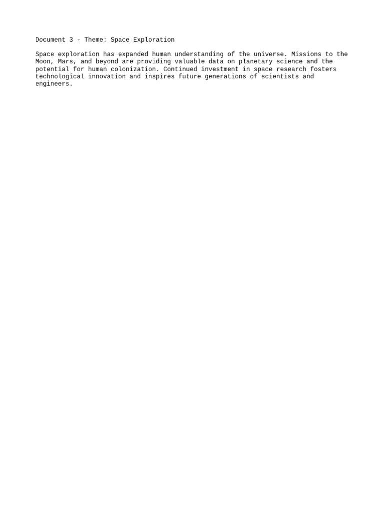Document 3 - Space Exploration | PDF