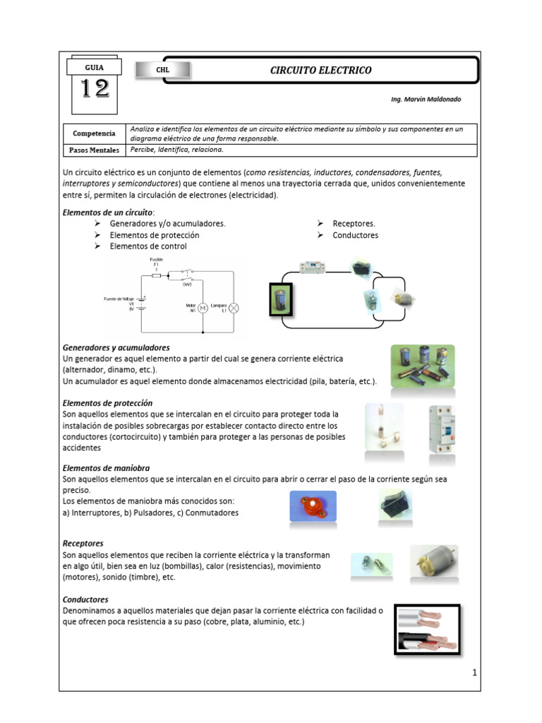 Guia 12 Circuito El-Ctrico | PDF | Red eléctrica | Electricidad