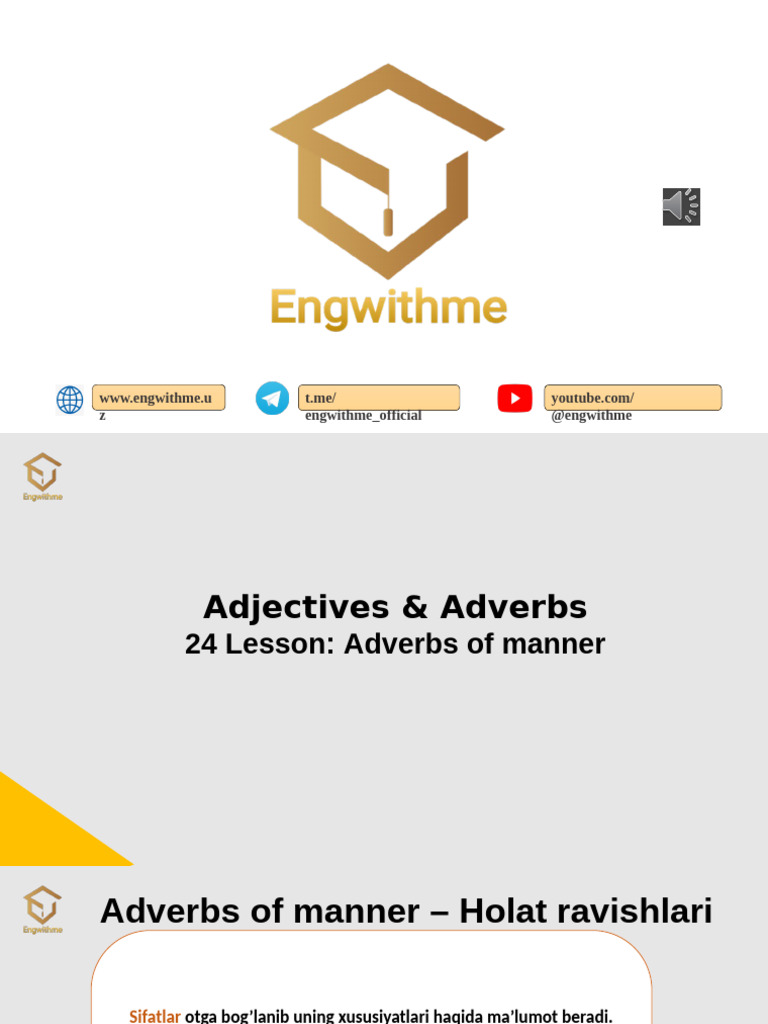 Adverbs of Manner | PDF