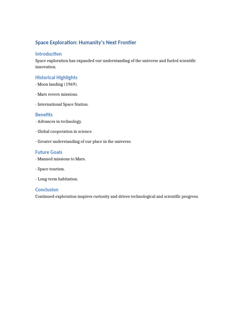 Document 3 - Space Exploration | PDF