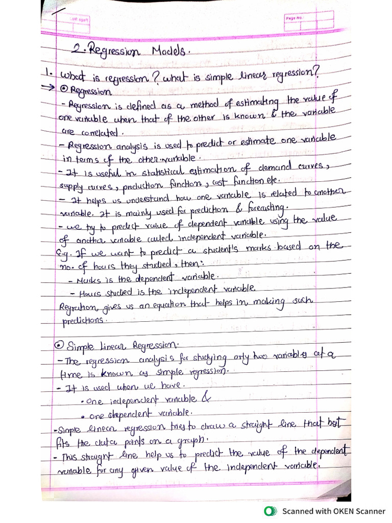 2. Regression models | PDF