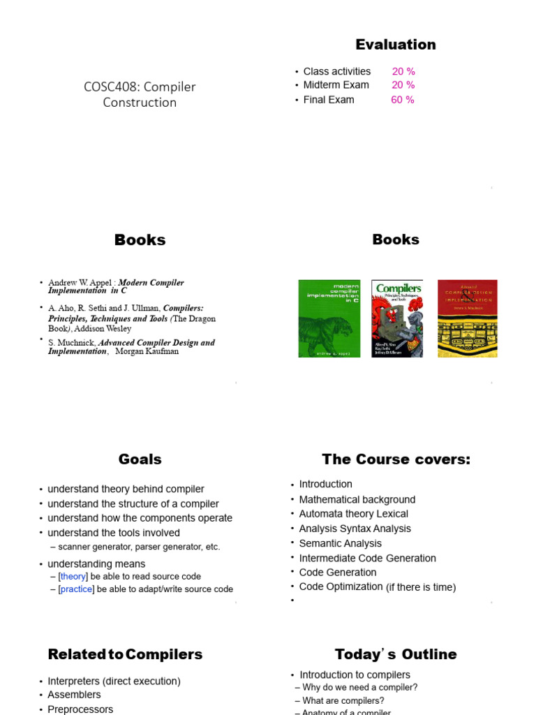 COSC408 Compiler Comstruction | PDF | Compiler | Programming