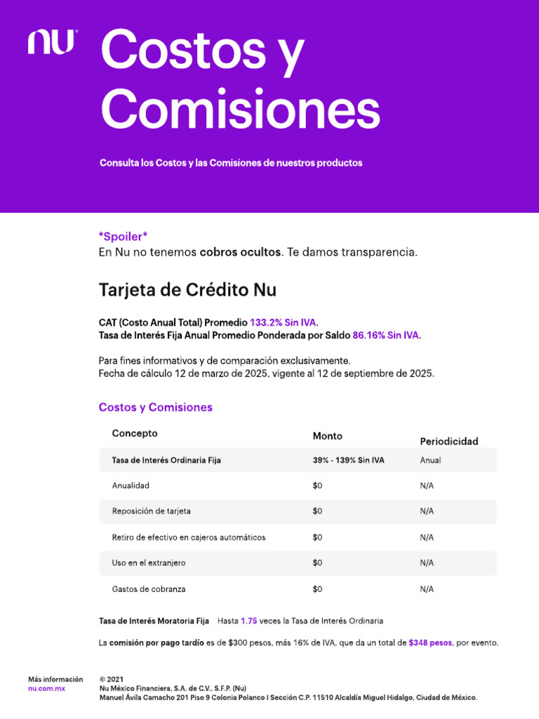 Costos y Comisiones | PDF | Interés | Economía Financiera