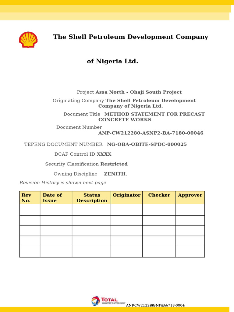 Method Statement For Precast Concrete Works | PDF | Concrete | Building ...