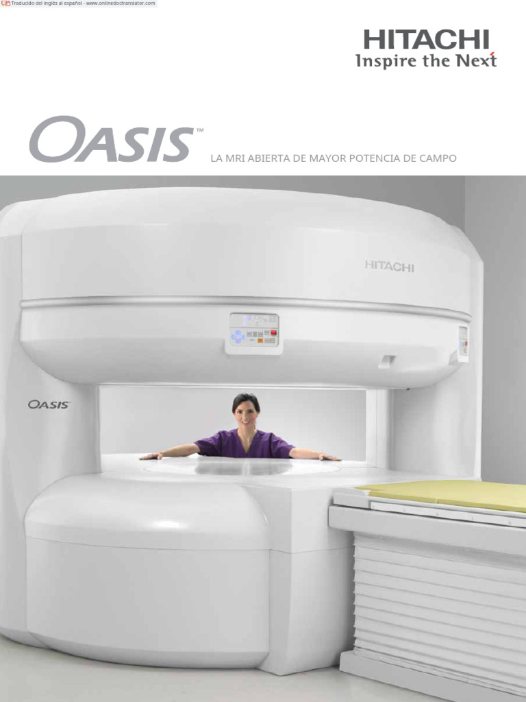 Hitachi-oasis-mri 1.2 Teslas Es | PDF | Imagen de resonancia magnética ...