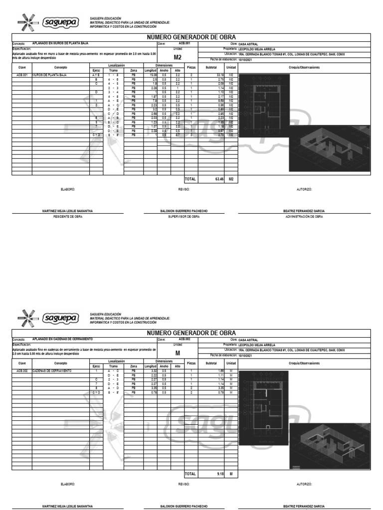 Voca 1_Construccion_Acabados | PDF