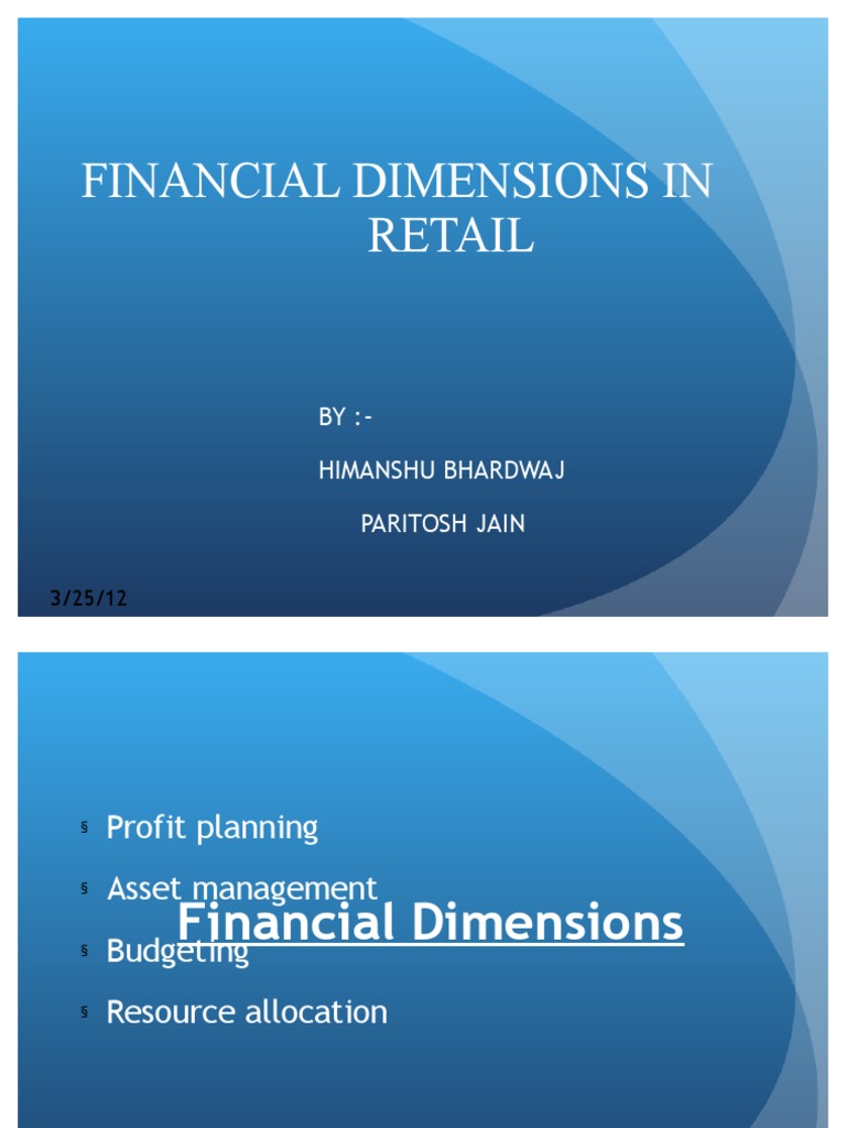 Financial Dimension | PDF | Expense | Budget