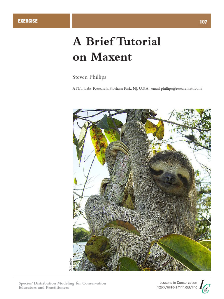 A Brief Tutorial On Maxent | PDF | Receiver Operating Characteristic ...