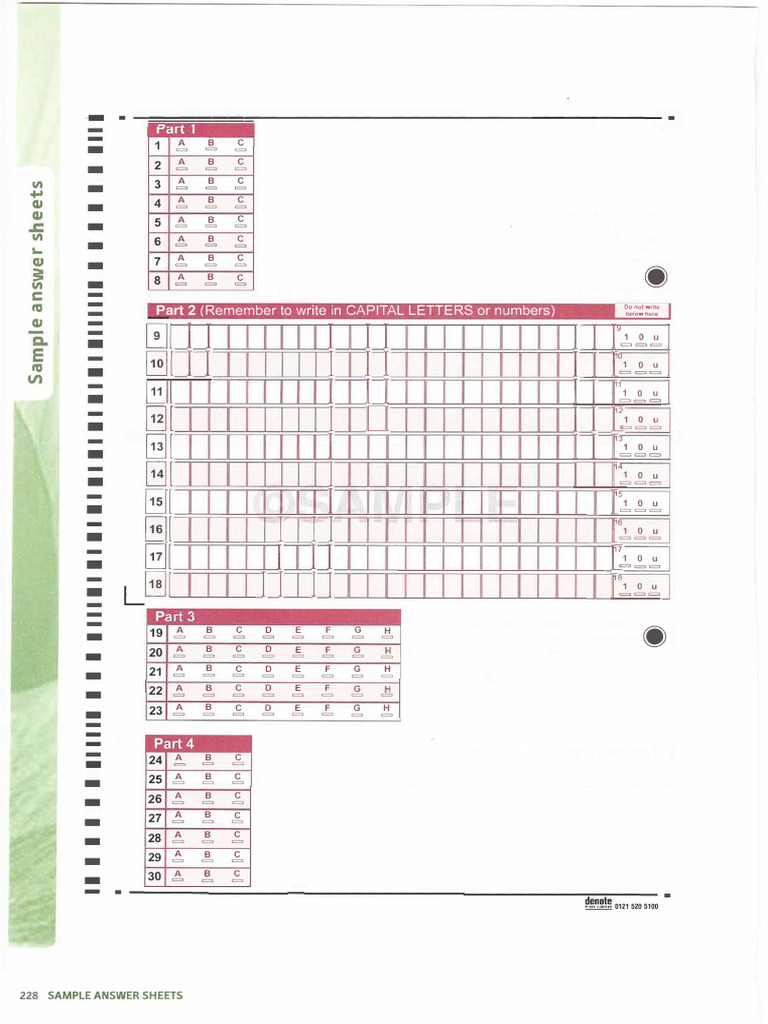 Answersheet | PDF