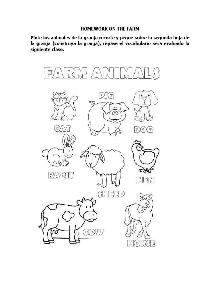 Homework On The Farm | PDF