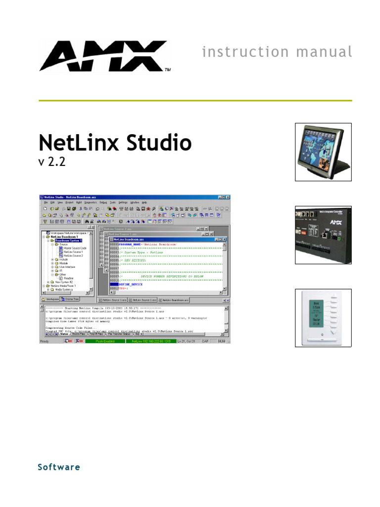 AMX NetLinx Studio v2.2 Manual | PDF | Computer File | Microsoft Windows