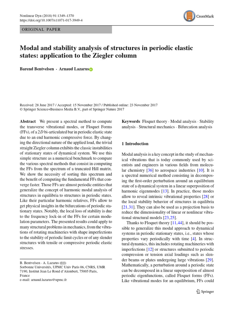 01 - 2018 - Modal and Stability Analysis of Structures in Periodic ...