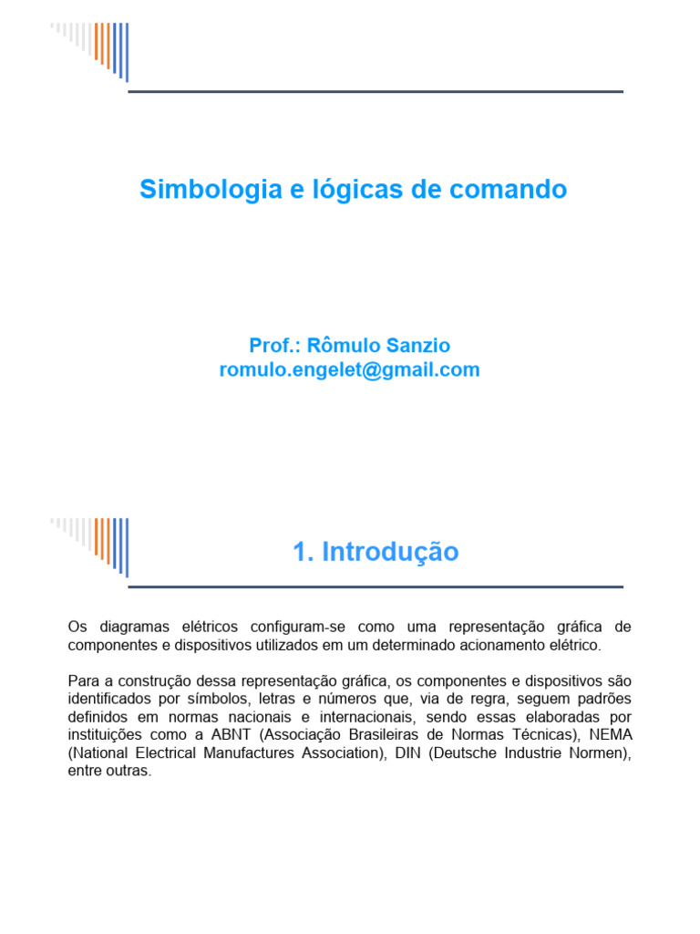 Simbologia de Comandos Elétricos | PDF | Relé | Equipamento elétrico