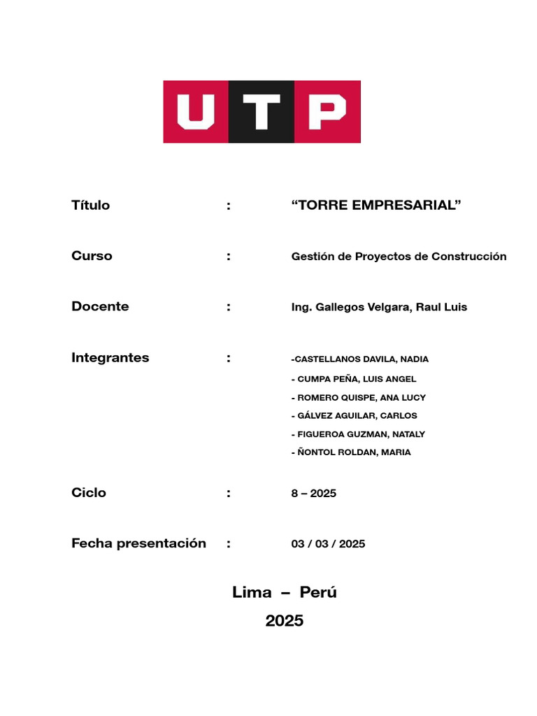 Avance Proyecto Final | PDF | edificio | Presupuesto