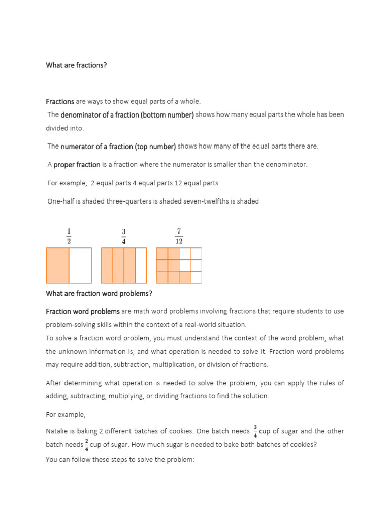 What Are Fractions | PDF