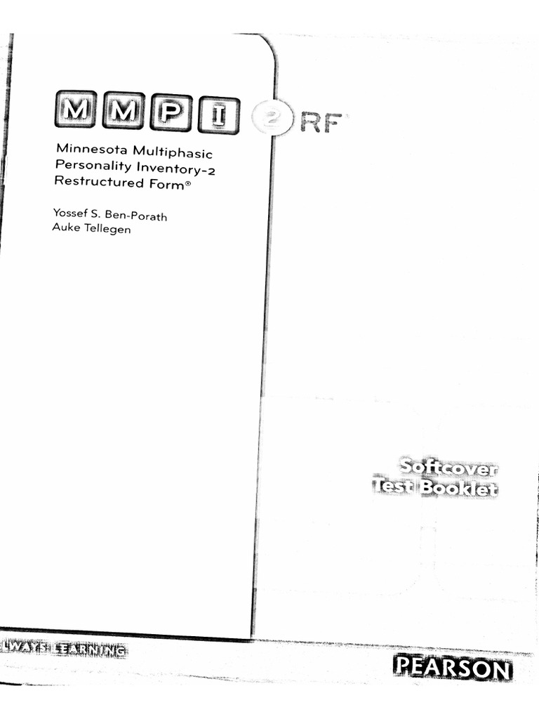 MMPI 2-RF Item Booklet | PDF