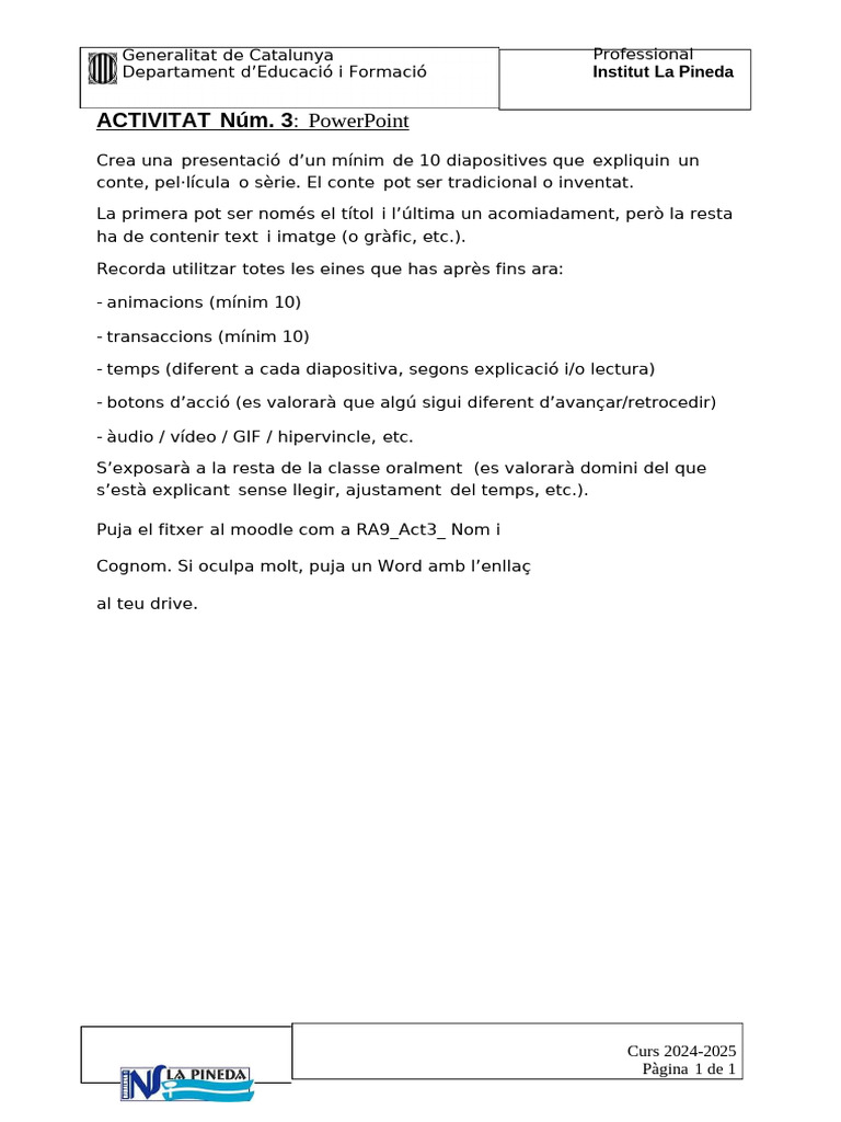 Activitat Power Point | PDF