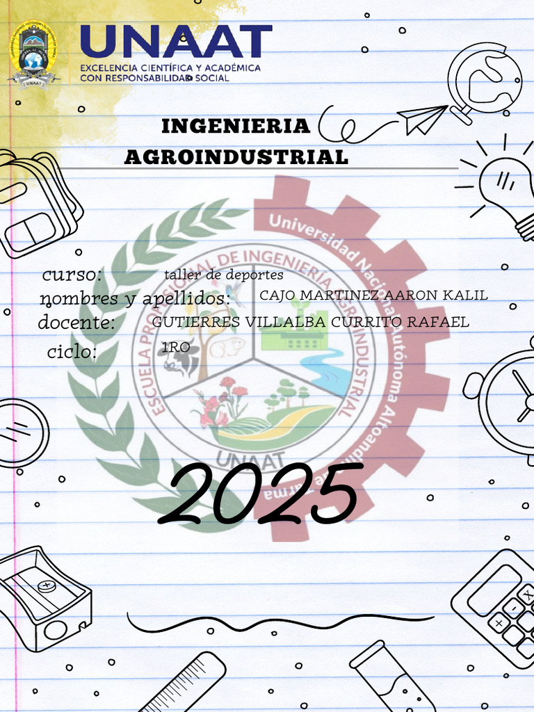 Documento A4 Portada Carátula de Propuesta Creativa Doodle Acuarela ...