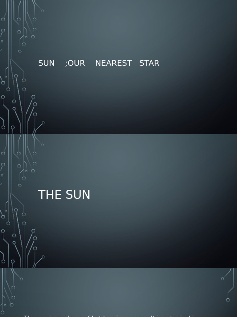 Sun Our Nearest Star | PDF
