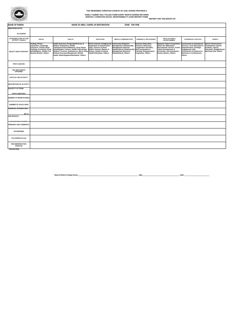 The Returns For The Month of November, 2024 | PDF | Salvation | Baptism