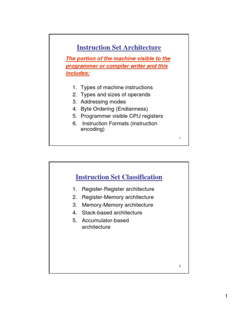 Isa 1 | PDF | Instruction Set | Binary Coded Decimal