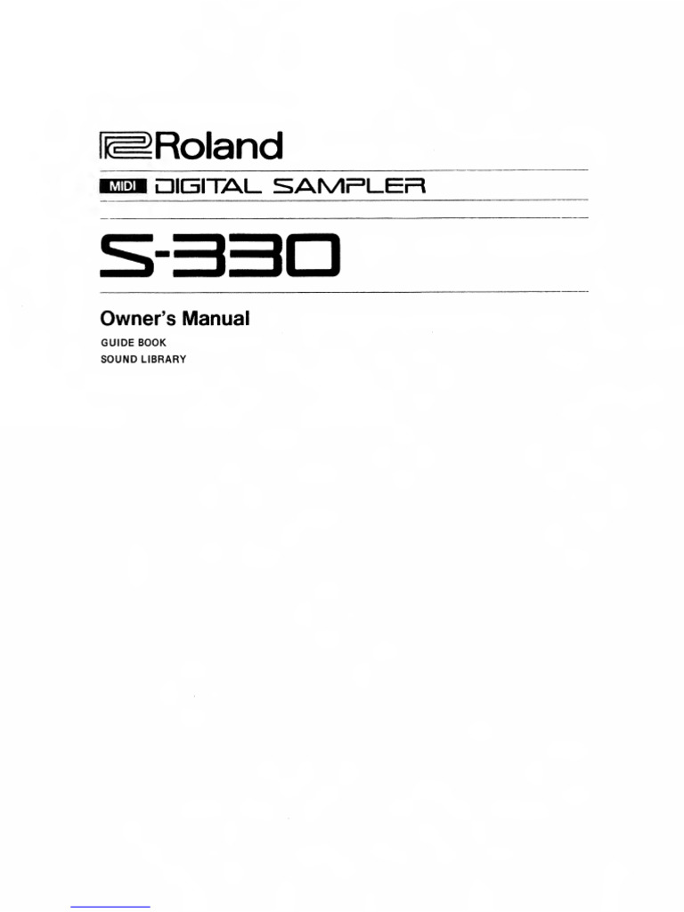 Roland: Sampler | PDF | Sampling (Signal Processing) | Computer Engineering