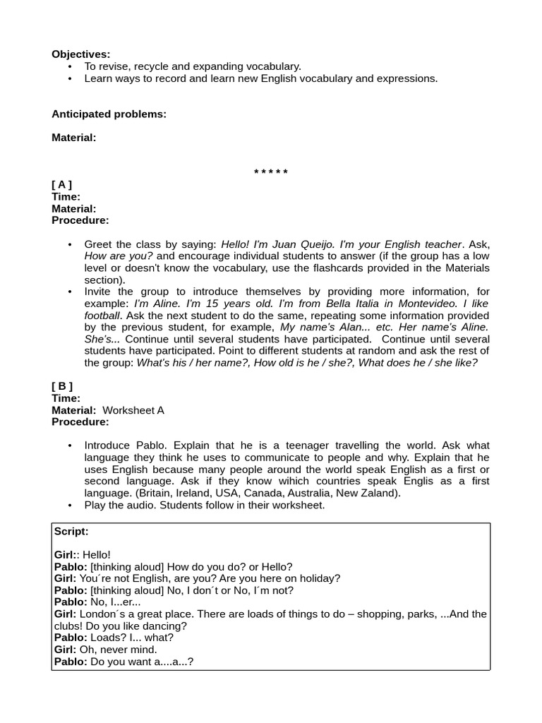 Vocabulary Expansion and Learning Activities | PDF | Cognition ...