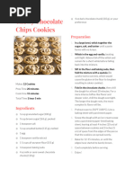 Chewy Chocolate Chip Cookie Recipe | PDF | Chocolate | Caramel