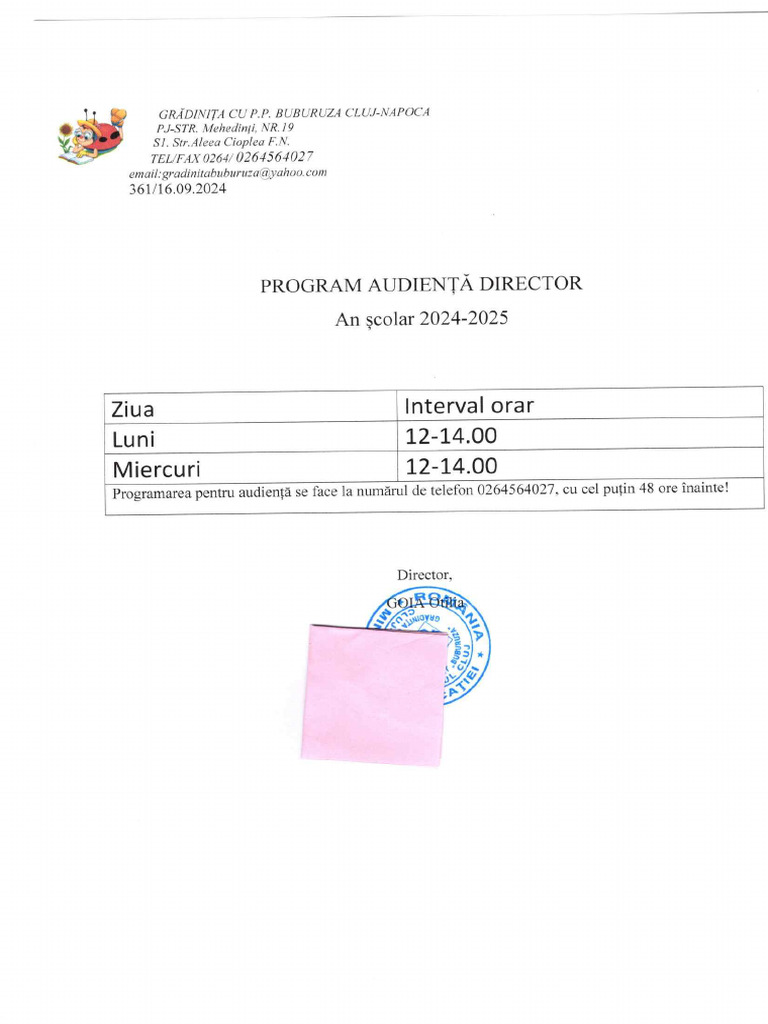 Program-Audienta_Director | PDF