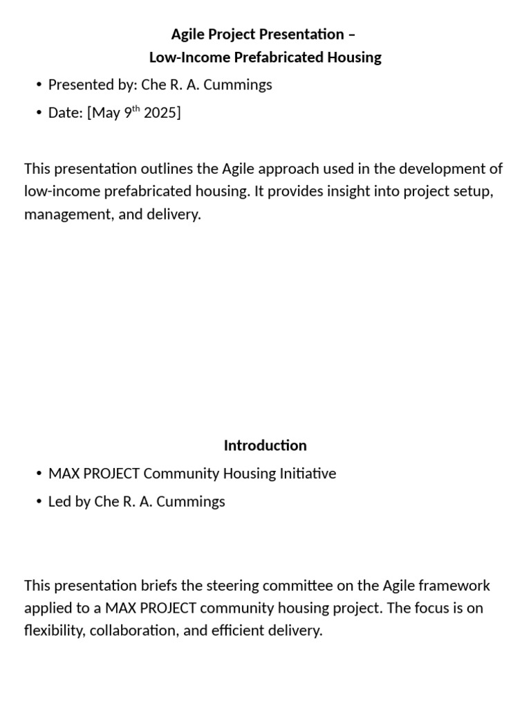 Agile Project Presentation | PDF | Scrum (Software Development) | Agile ...