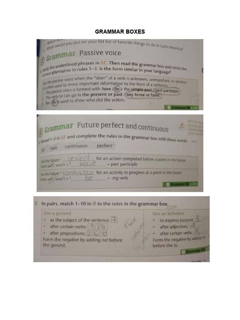 Grammar Box | PDF