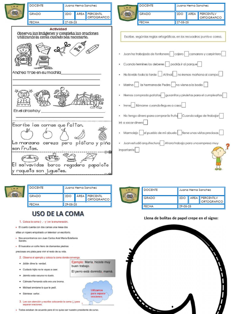 Fichas de 2do Grado 27 | PDF