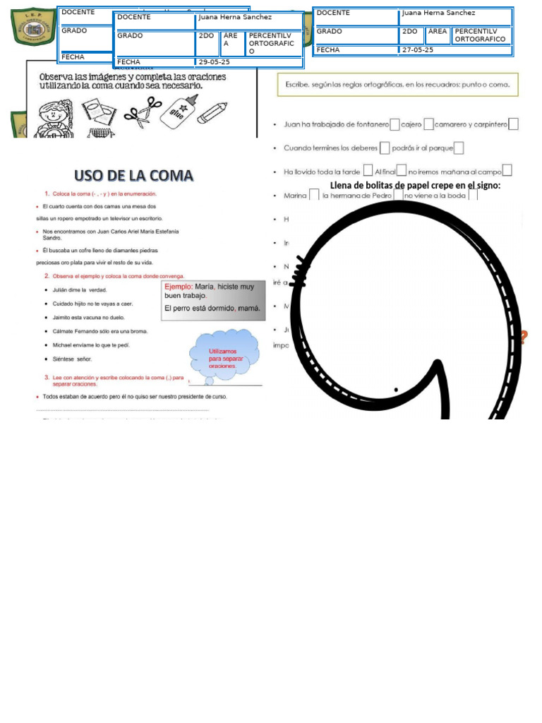 Fichas de 2do Grado 27 | PDF