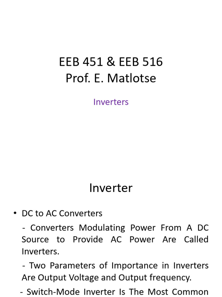 Inverters Final | PDF | Power Inverter | Power Electronics
