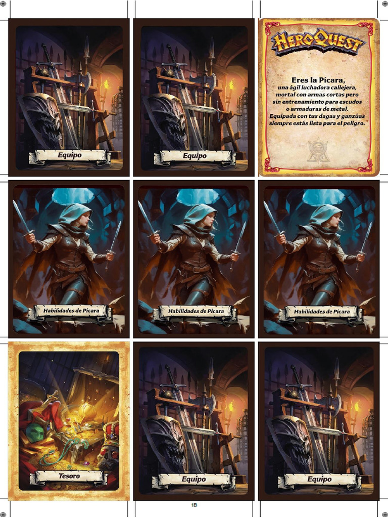 Cartas Picara Heroquest Custom Trasera | PDF