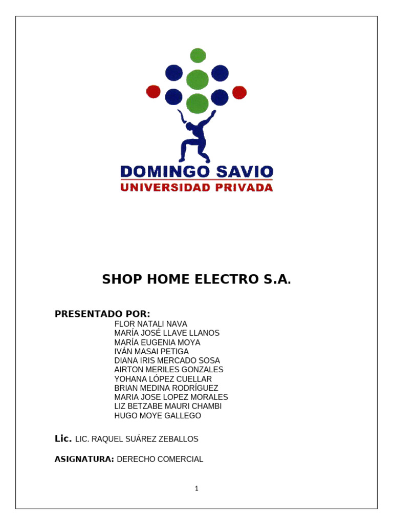 Shop Home Electro S.A. Completo | PDF | Business | Sociedad de responsabilidad limitada