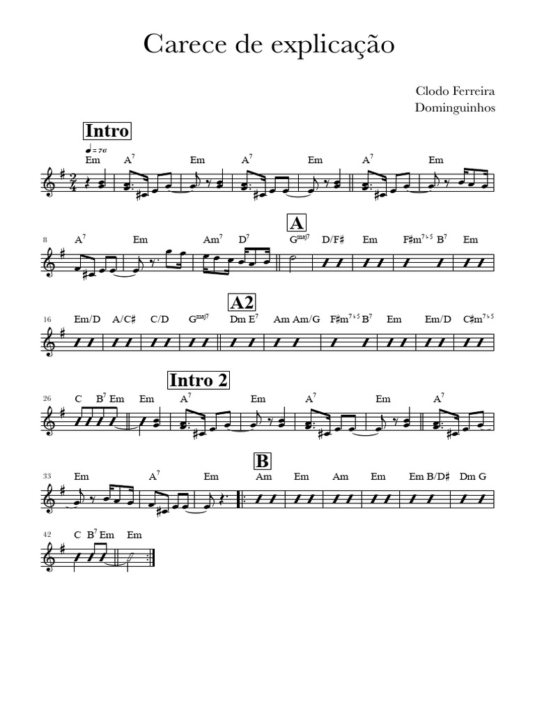 Carece de Explicação Musical | PDF