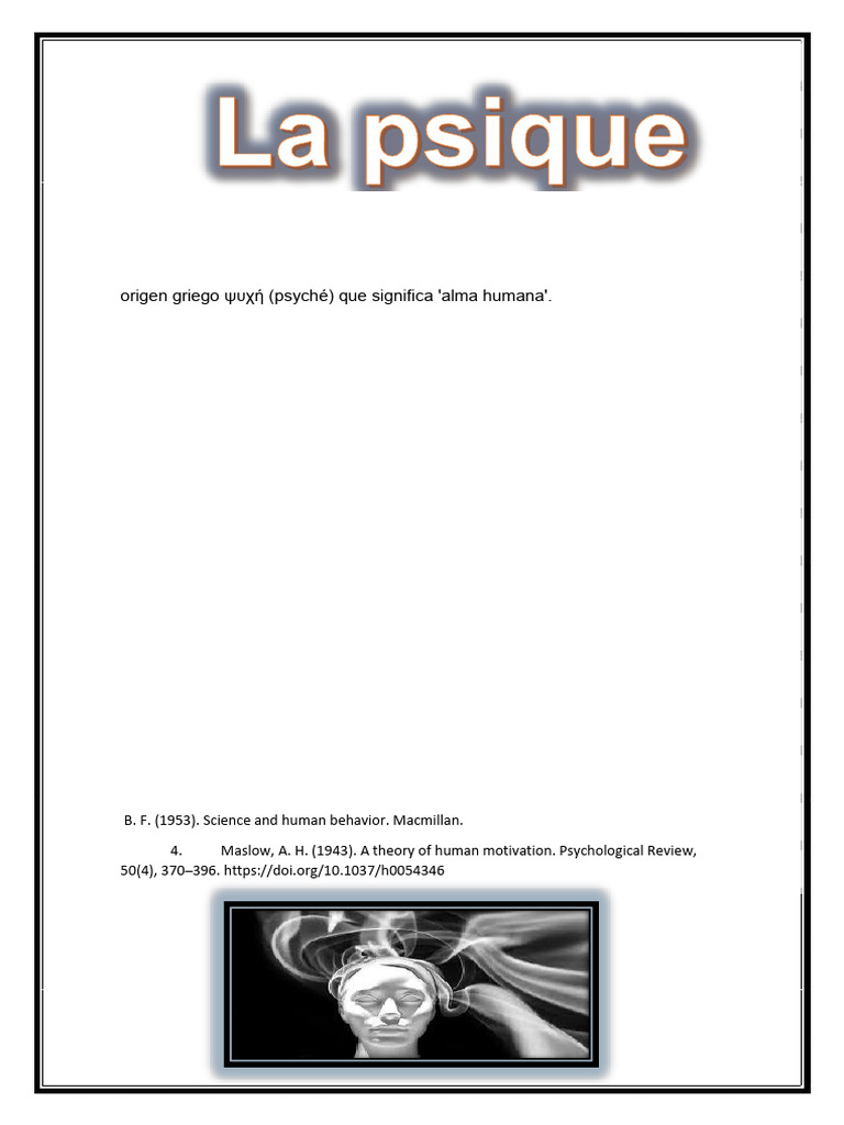 La psique: esencia de la humanidad | PDF