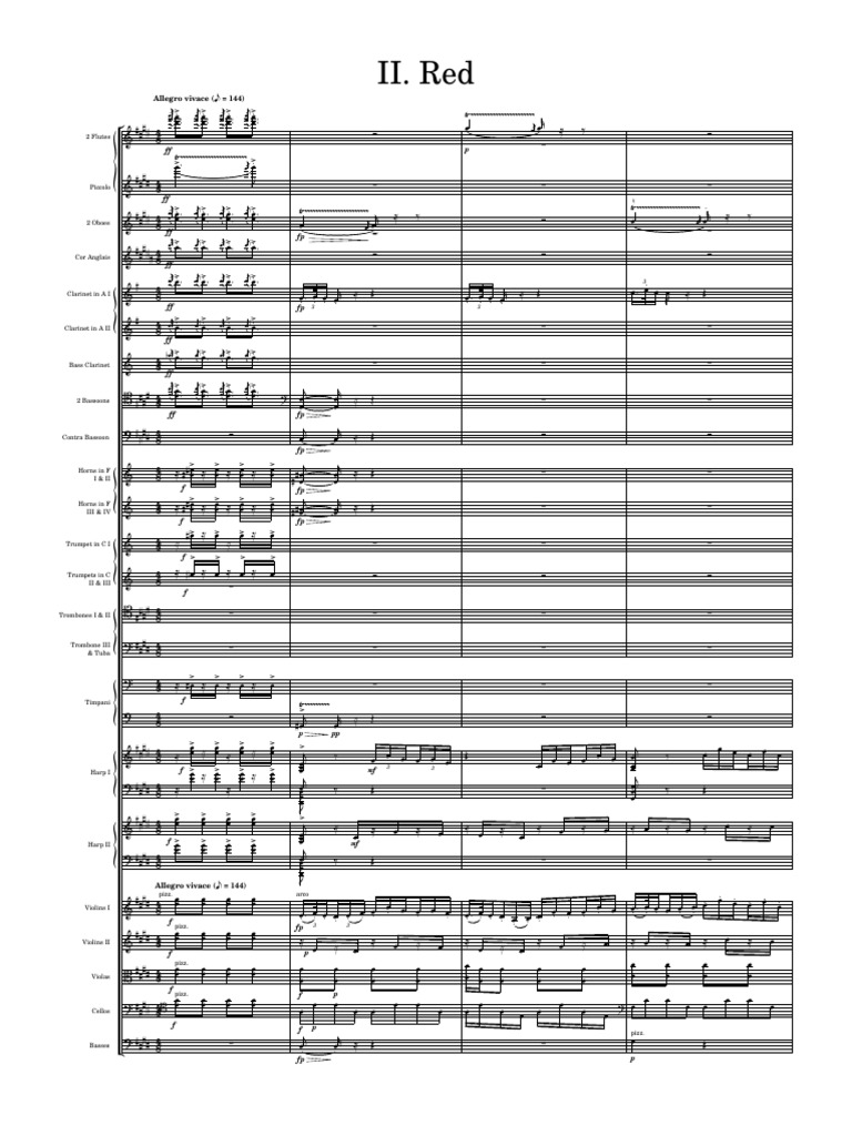 A Colour Symphony - II. Red Arthur Bliss | PDF | Compositions For Orchestra | Orchestras