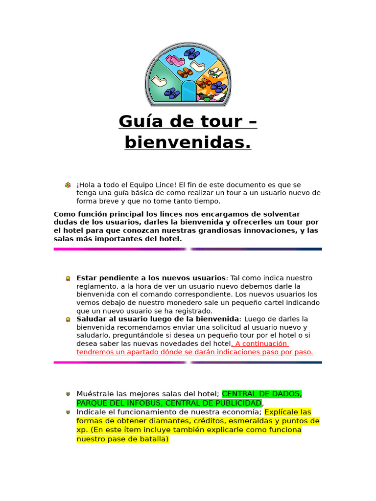 Guia - Tour. | PDF