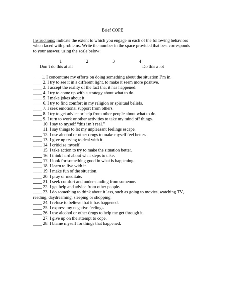 Brief COPE | PDF